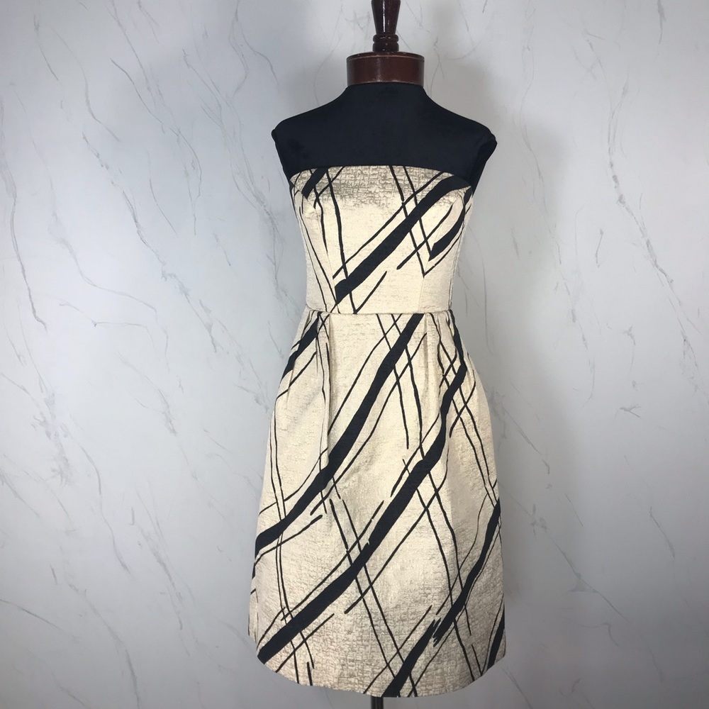 Girls From Savoy Dashed Gilt Brocade Dress - Gem